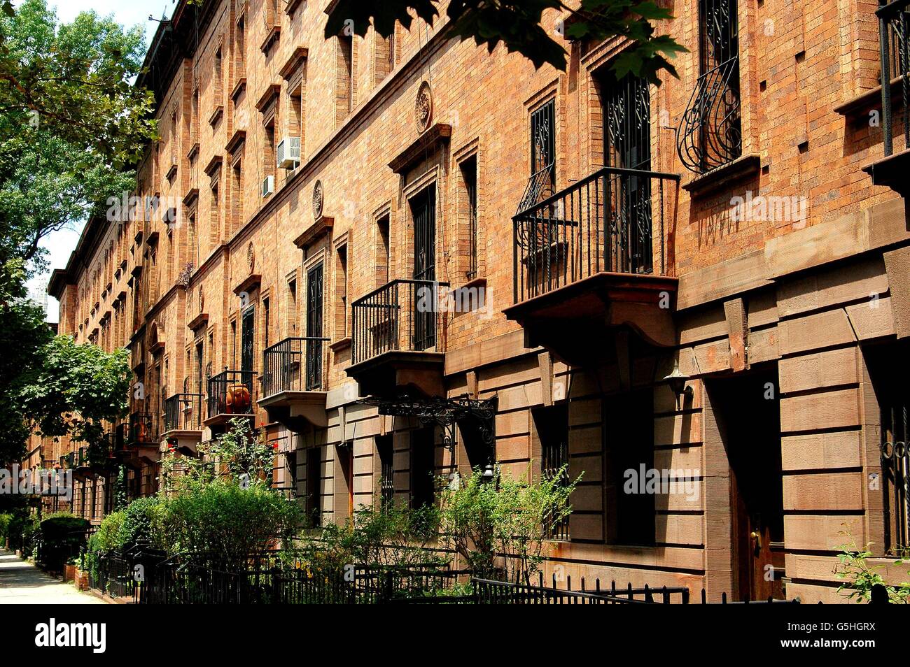 New York City: Handsome restored brick townhouses on Striver's Row ...