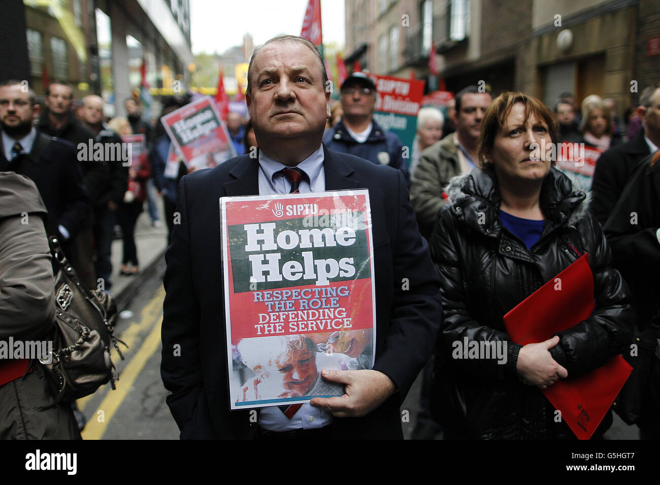 The SIPTU organised protest by health workers as part of the Better ...