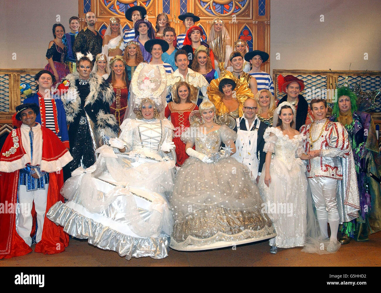 The cast of ITV's pantomime Dick Whittington during a photocall at the ...