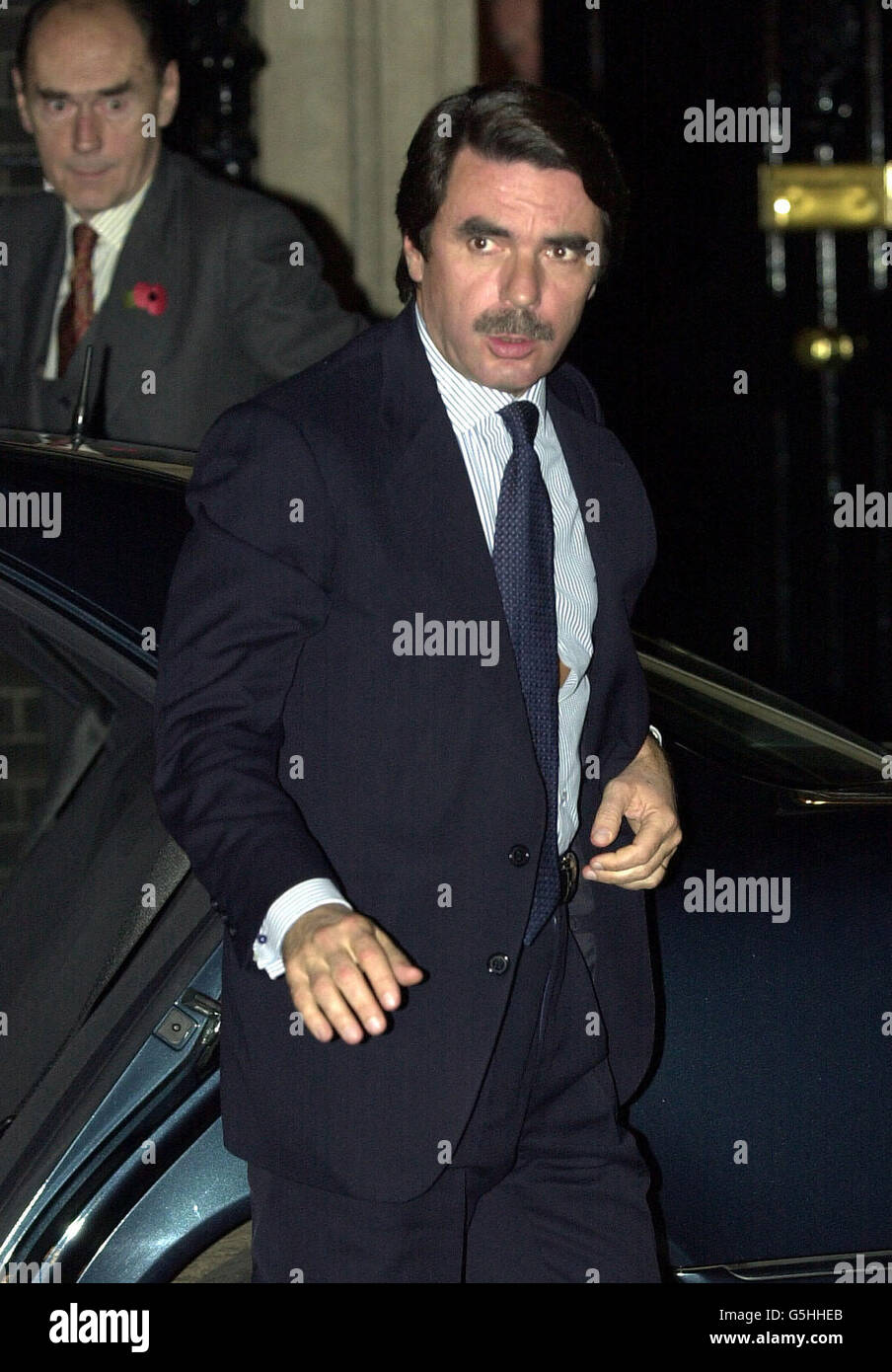 Spanish Prime Minister Jose Maria Aznar arrives arrives at 10 Downing ...