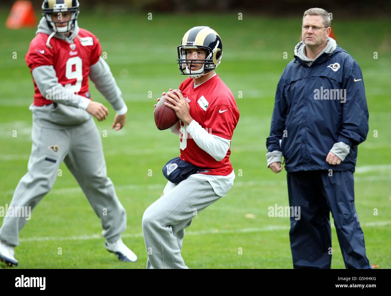 The NFL St Louis Rams training session at the Grove hotel as they get ...