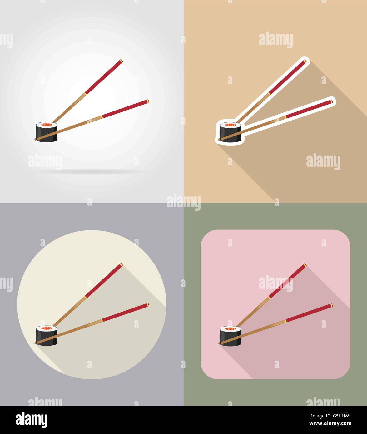 Feeding with chopsticks Stock Vector Images - Alamy
