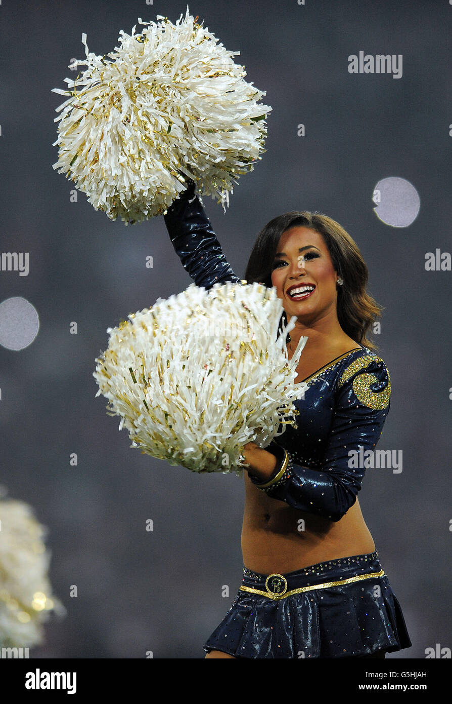 St Louis Rams cheerleaders perform before the NFL International Series ...