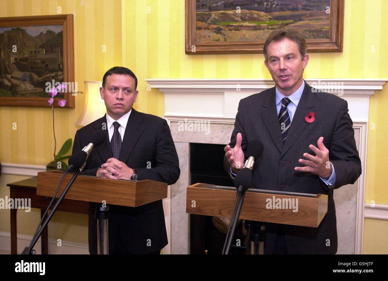King Abdullah of Jordan Downing Street Stock Photo - Alamy