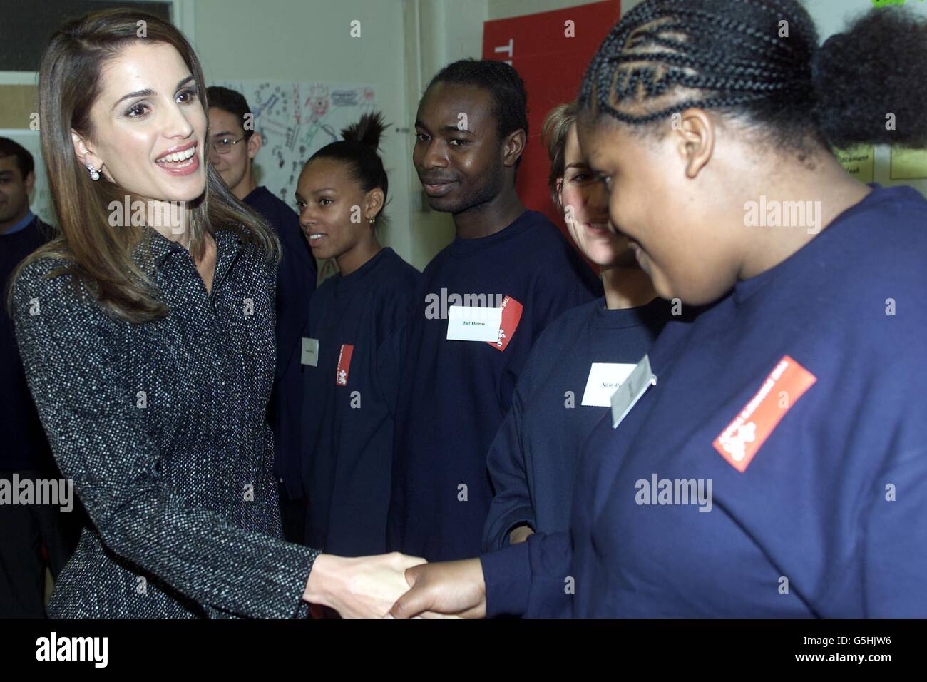 Queen Rania of Jordan (left) meets people being helped byThe Prince's ...