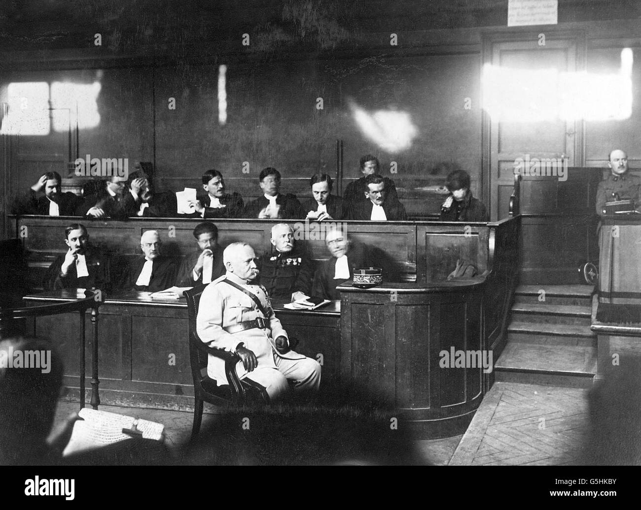 World war one ww1 first french france council trial courtroom hi-res ...