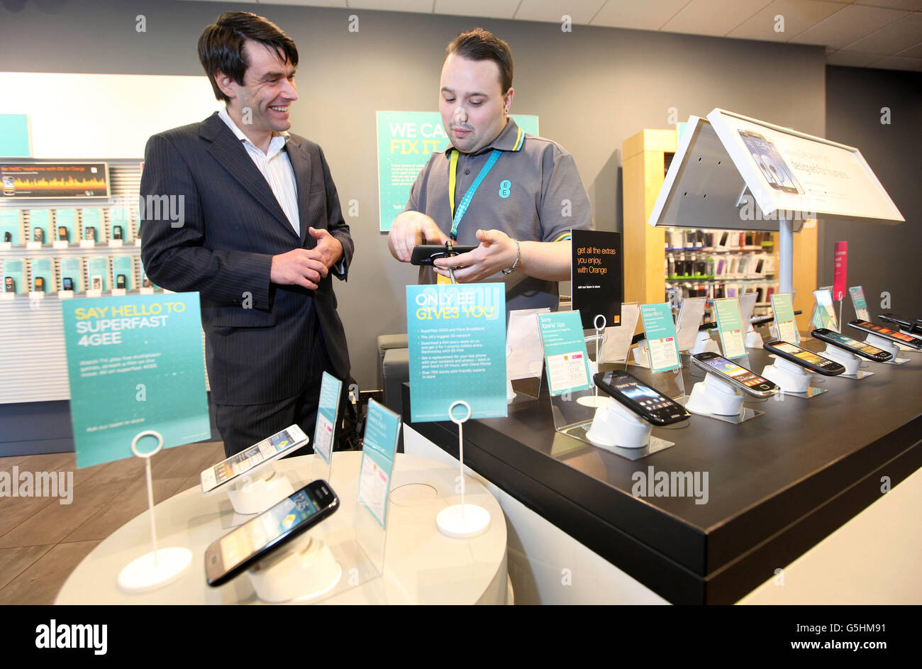 EE launches range of 4G products Stock Photo - Alamy