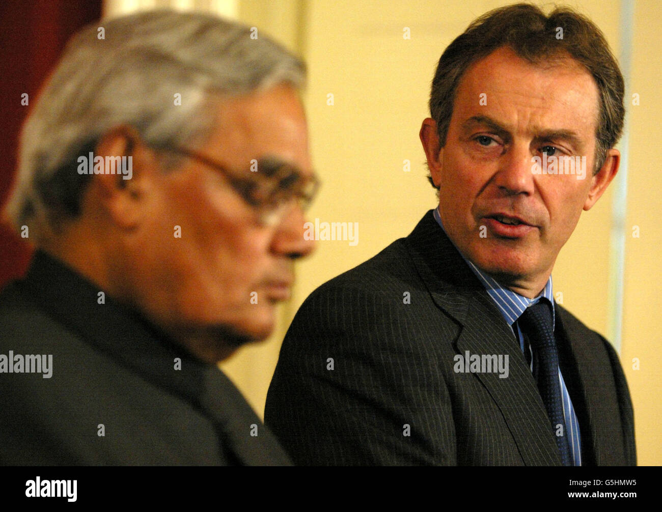 Blair Press Conference Plane Crash Stock Photo - Alamy