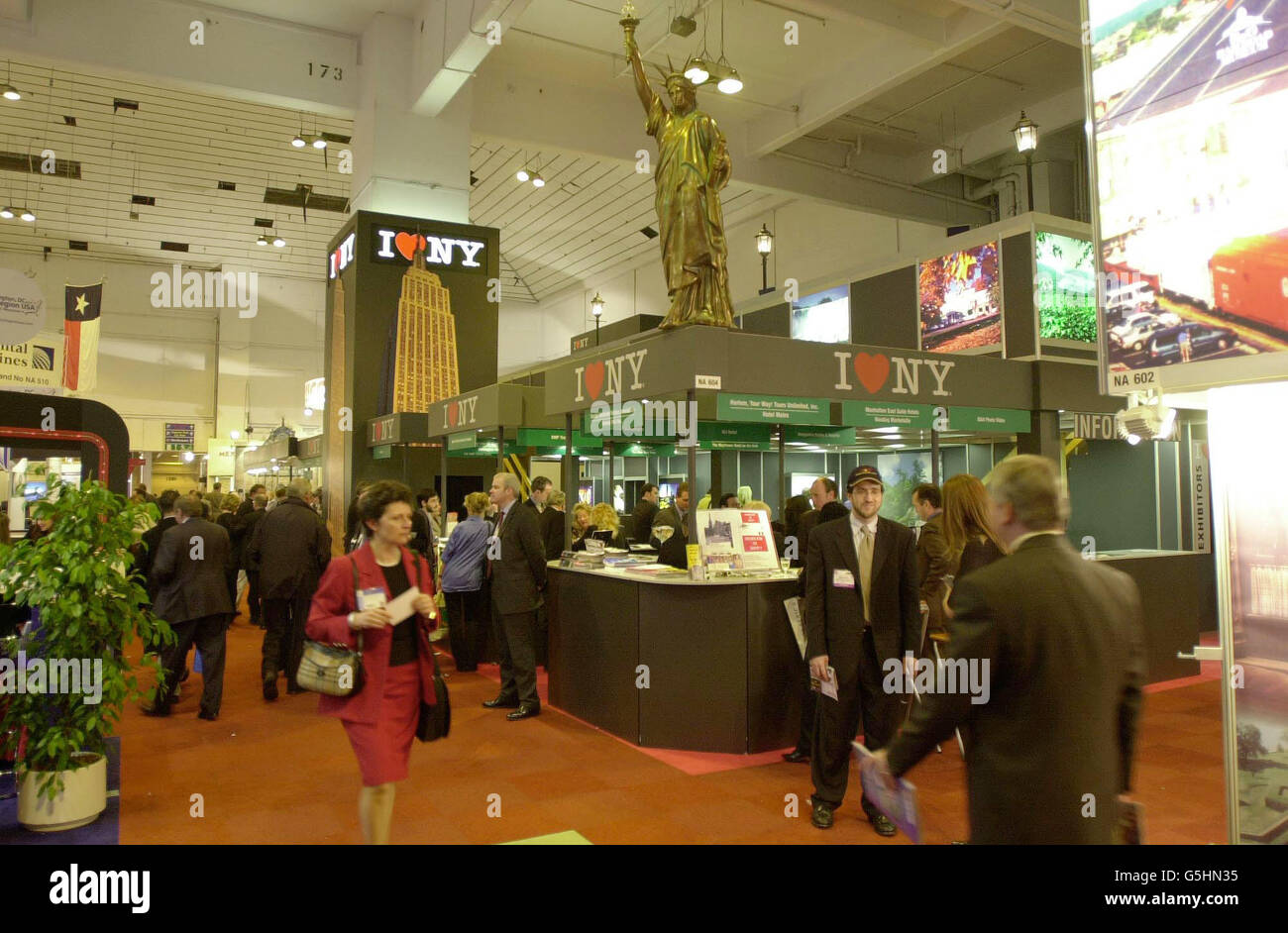 The scene at the New York Stand at the World Wide Travel Show - the ...