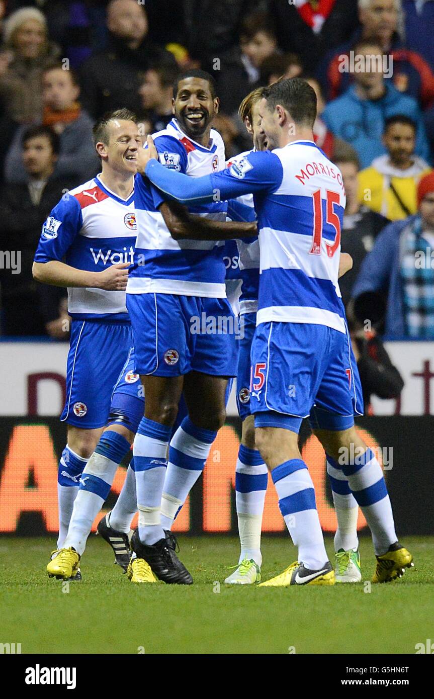 Reading's Sean Morrison (right) and Mikele Leigertwood (centre ...
