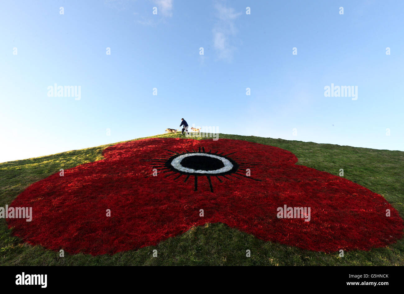 Walks dog across bathgate pyramids hi-res stock photography and images ...