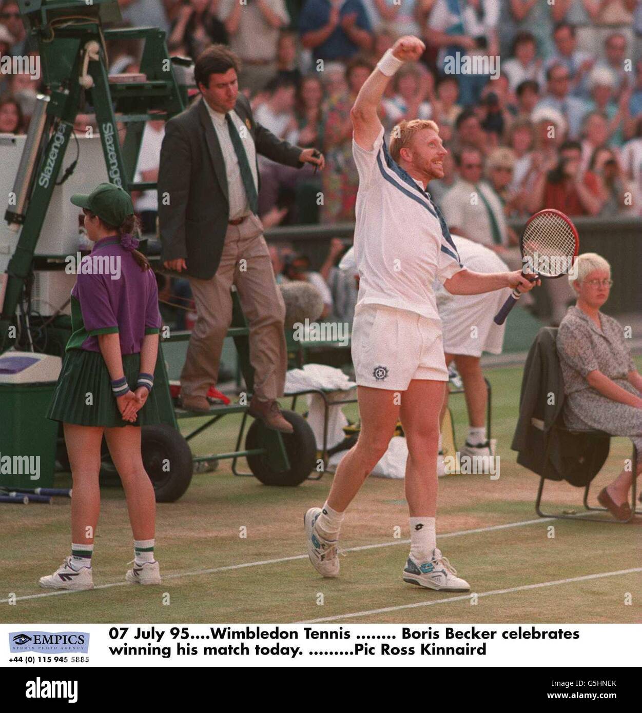 Boris becker winning wimbledon hi-res stock photography and images - Alamy