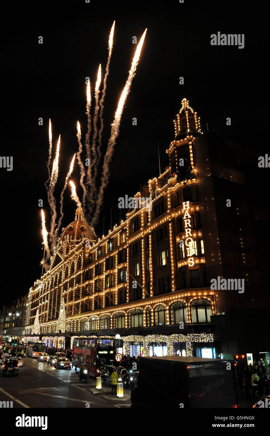 Harrods Christmas Lights Stock Photo - Alamy