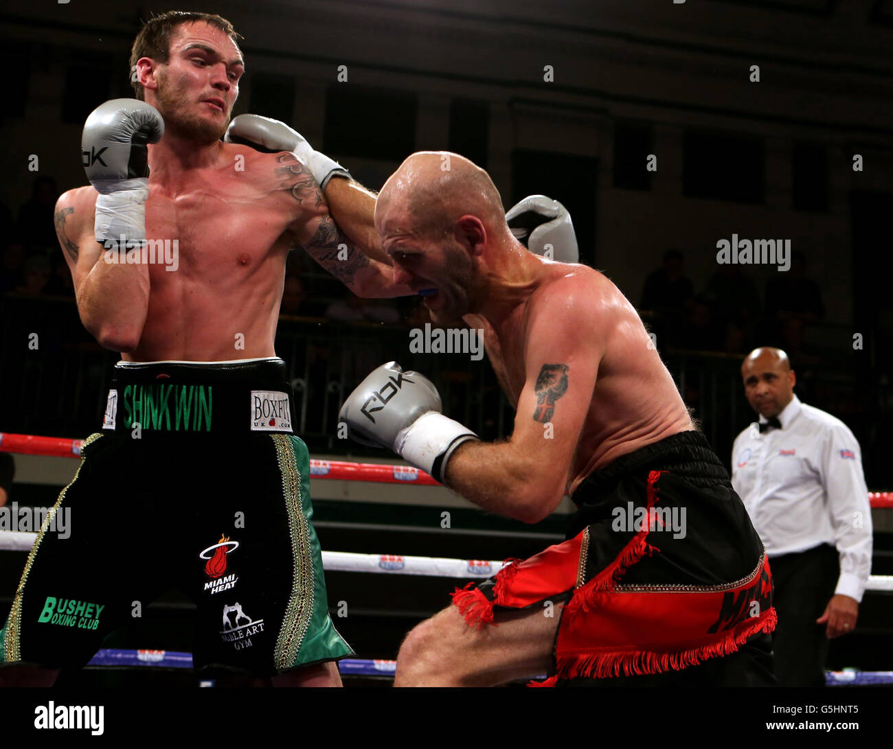 Miles Shinkwin (left) in action against Jody Meikle during there ...