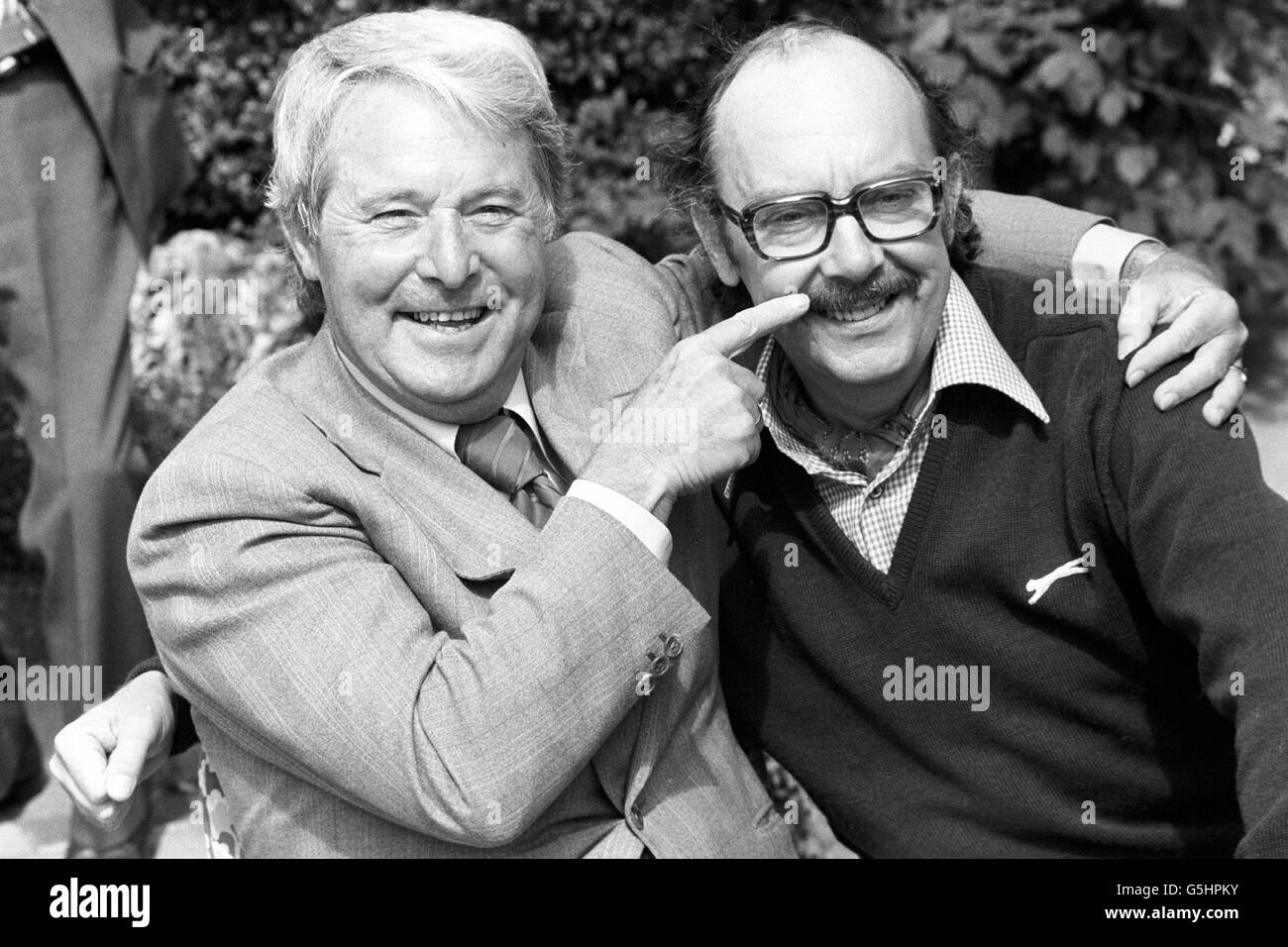 Comedians Eric Morecambe (r) and Ernie Wise (l) at Eric's home in ...