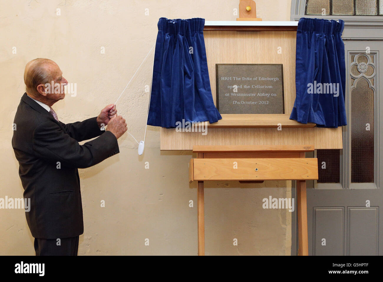 The Duke of Edinburgh officially opens the new Cellarium cafe at ...