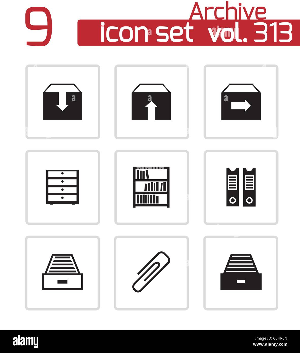 Black filing cabinet Stock Vector Images - Alamy