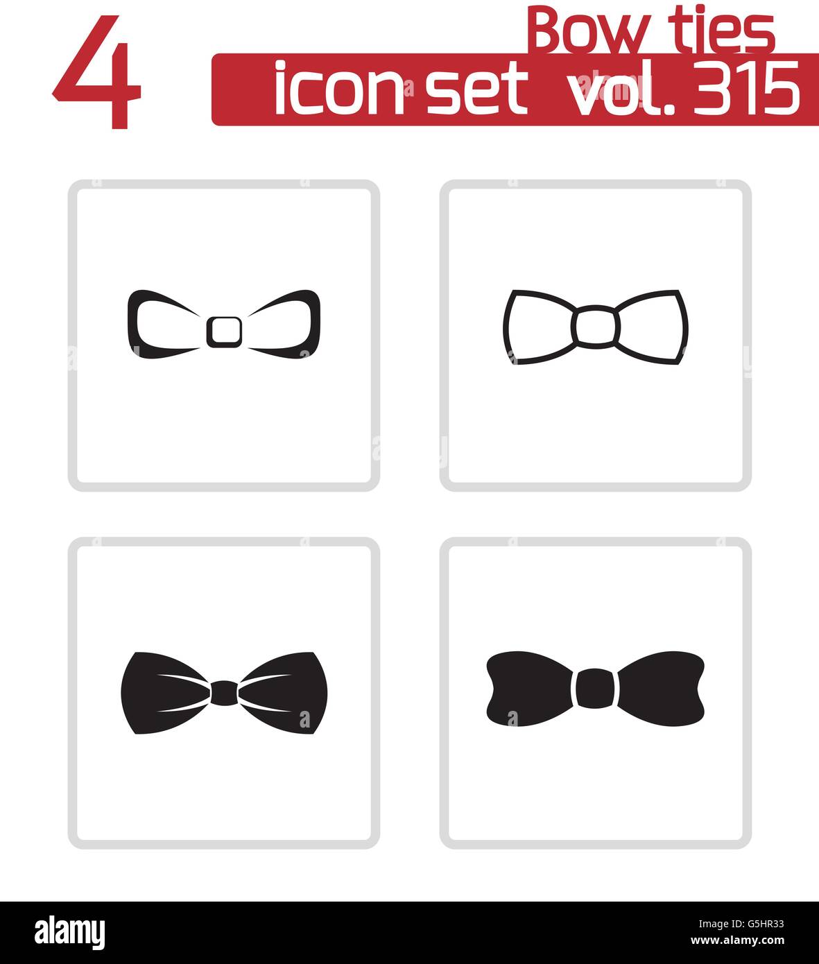 Vector black bow ties icons set Stock Vector Image & Art - Alamy