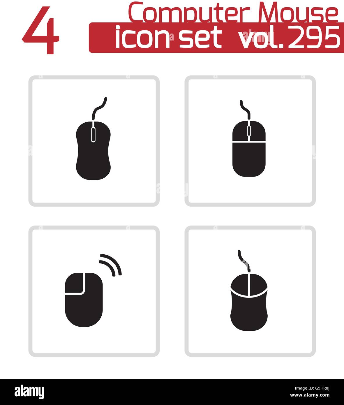 Vector black computer mouse icons set Stock Vector Image & Art - Alamy