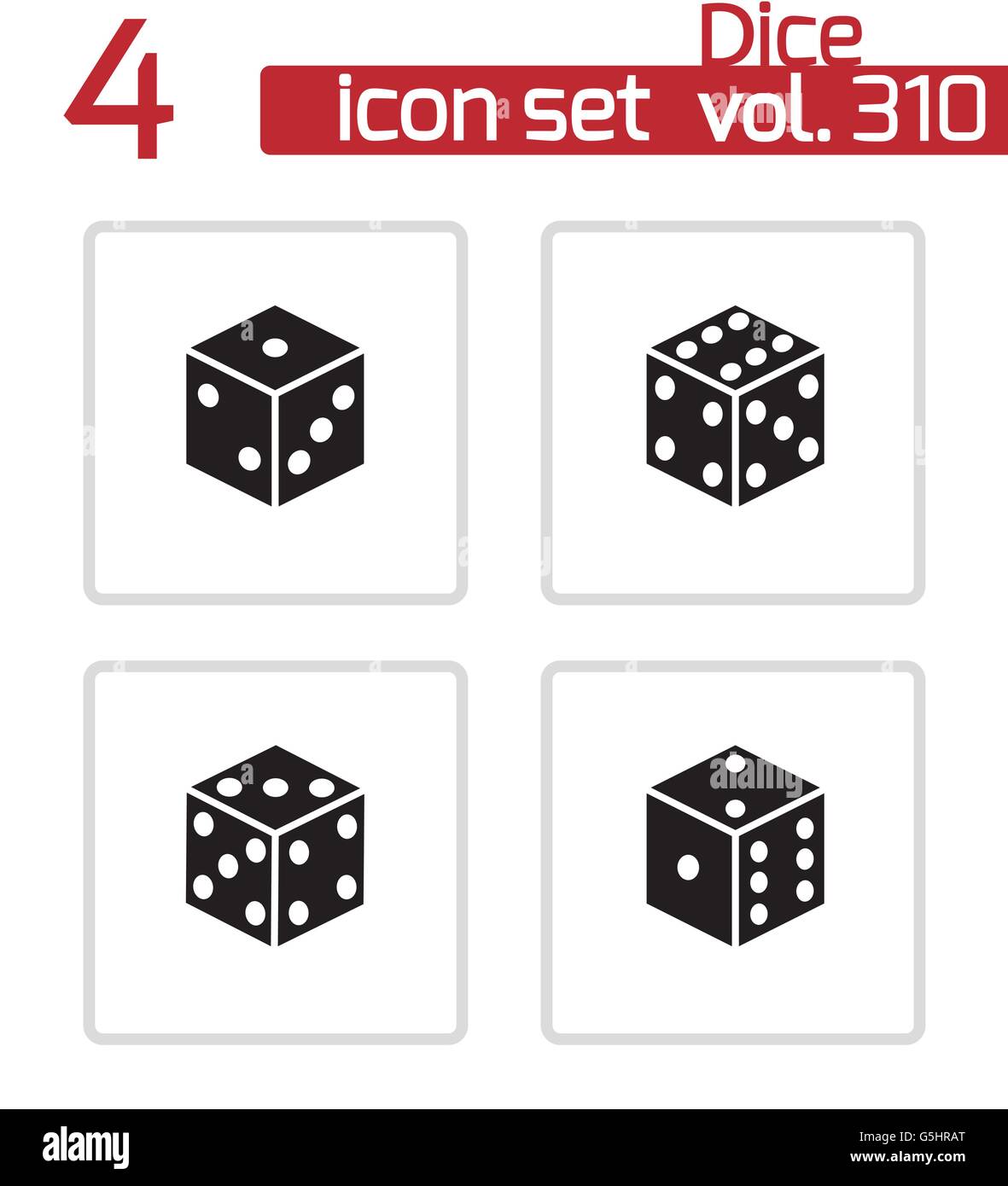 Set red game dices Stock Vector Images - Alamy