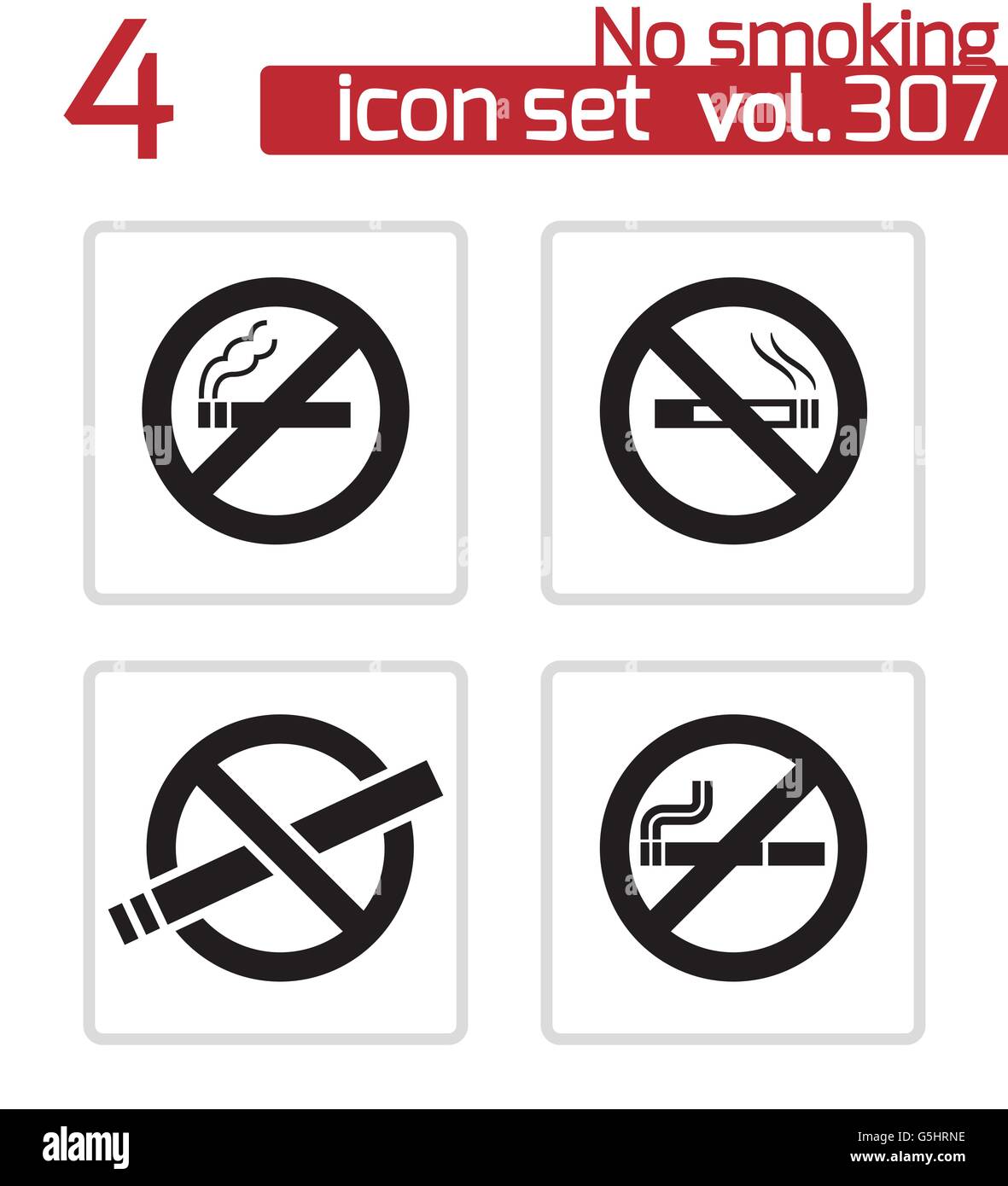 No smoking icons Stock Vector Images - Alamy