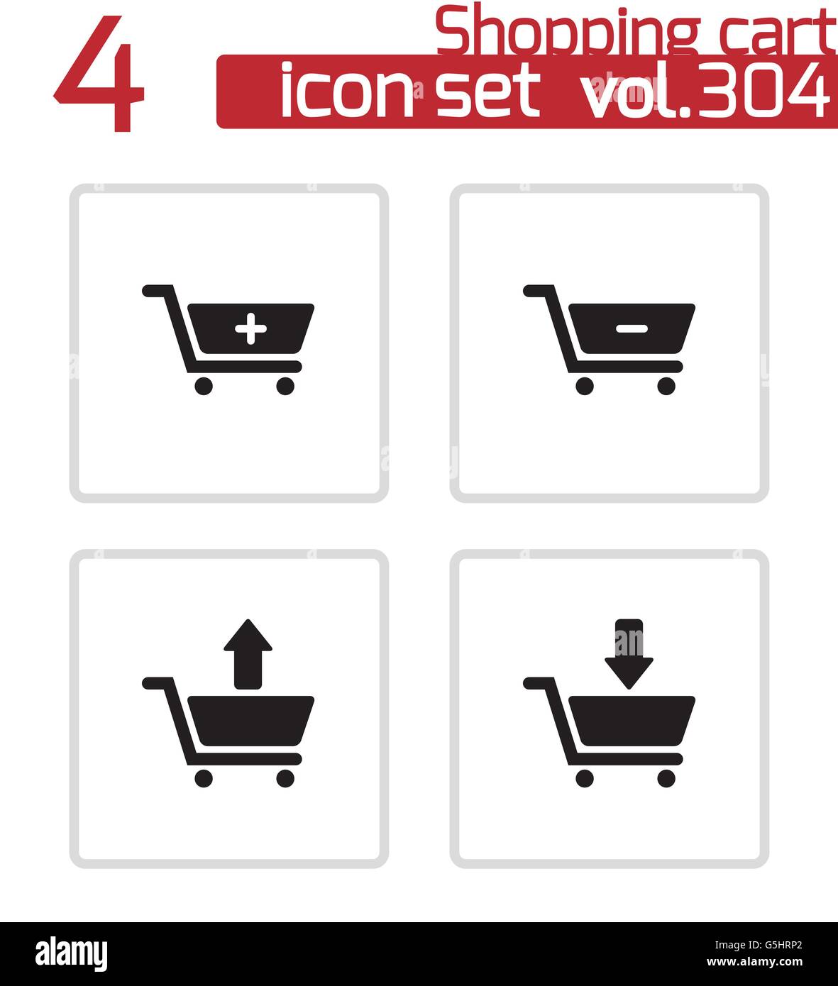 Vector black shopping cart icons set Stock Vector Image & Art - Alamy