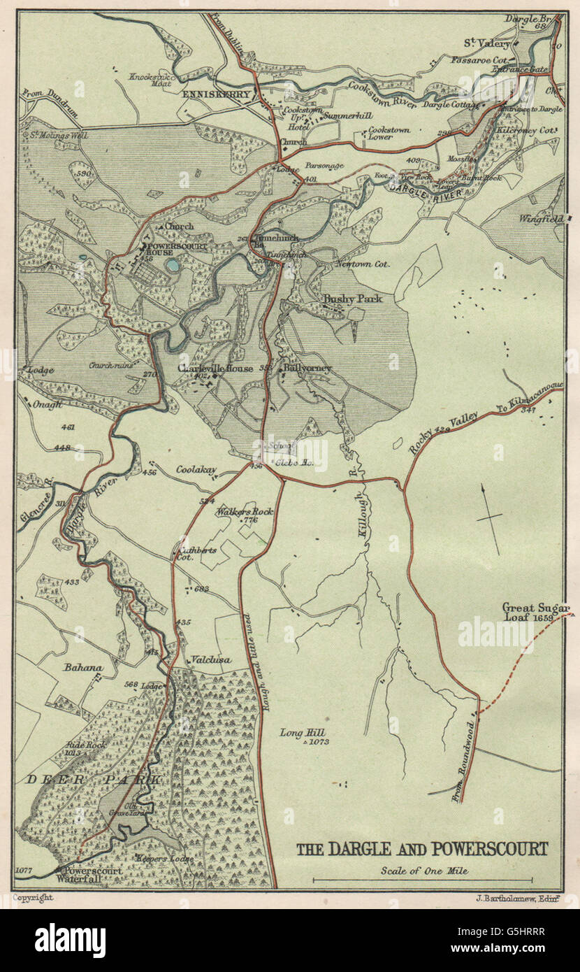 POWERSCOURT ESTATE. Dargle river. Enniskerry, County Wicklow, Ireland ...