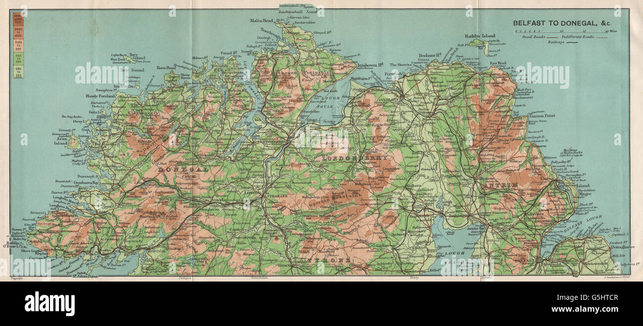 NORTHERN IRELAND COAST. Belfast to Donegal. Antrim Londonderry Tyrone ...