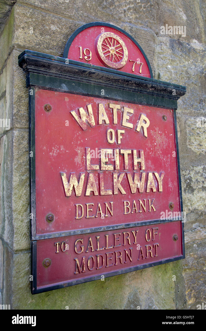 Water of Leith Walkway, Dean Village; Edinburgh; Scotland; Europe Stock ...