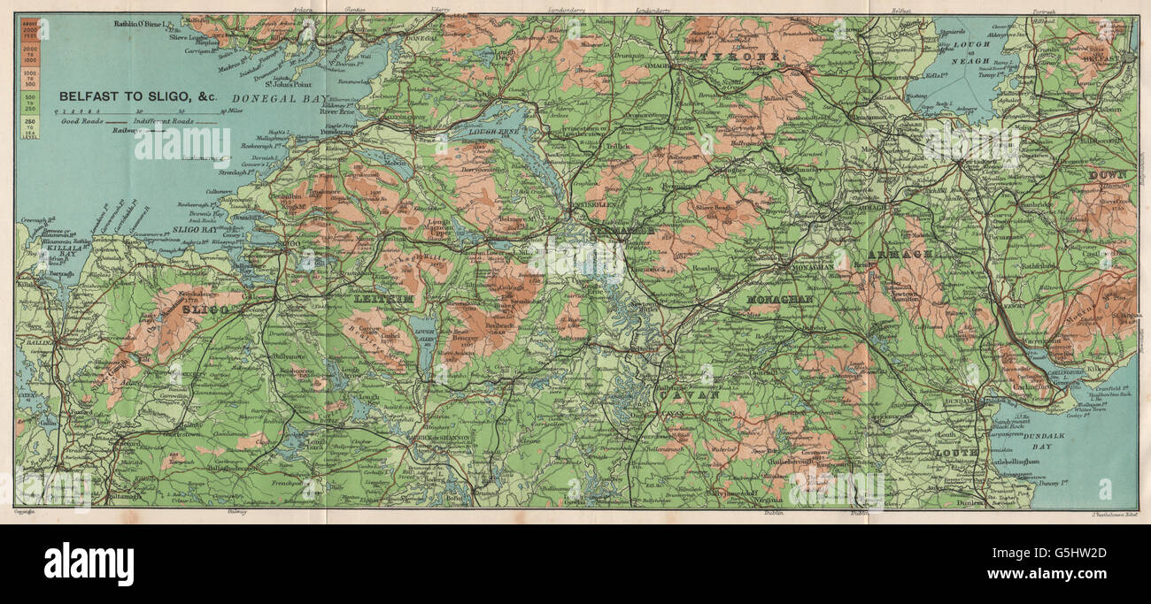 Map of cavan monaghan hi-res stock photography and images - Alamy