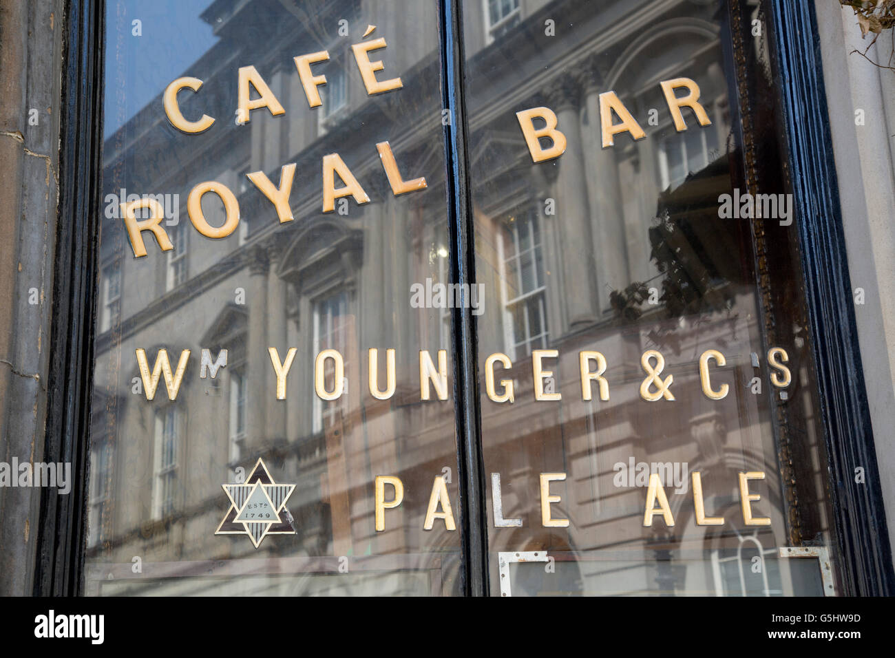 Cafe Royal Bar Sign; Edinburgh; Scotland; Europe Stock Photo - Alamy