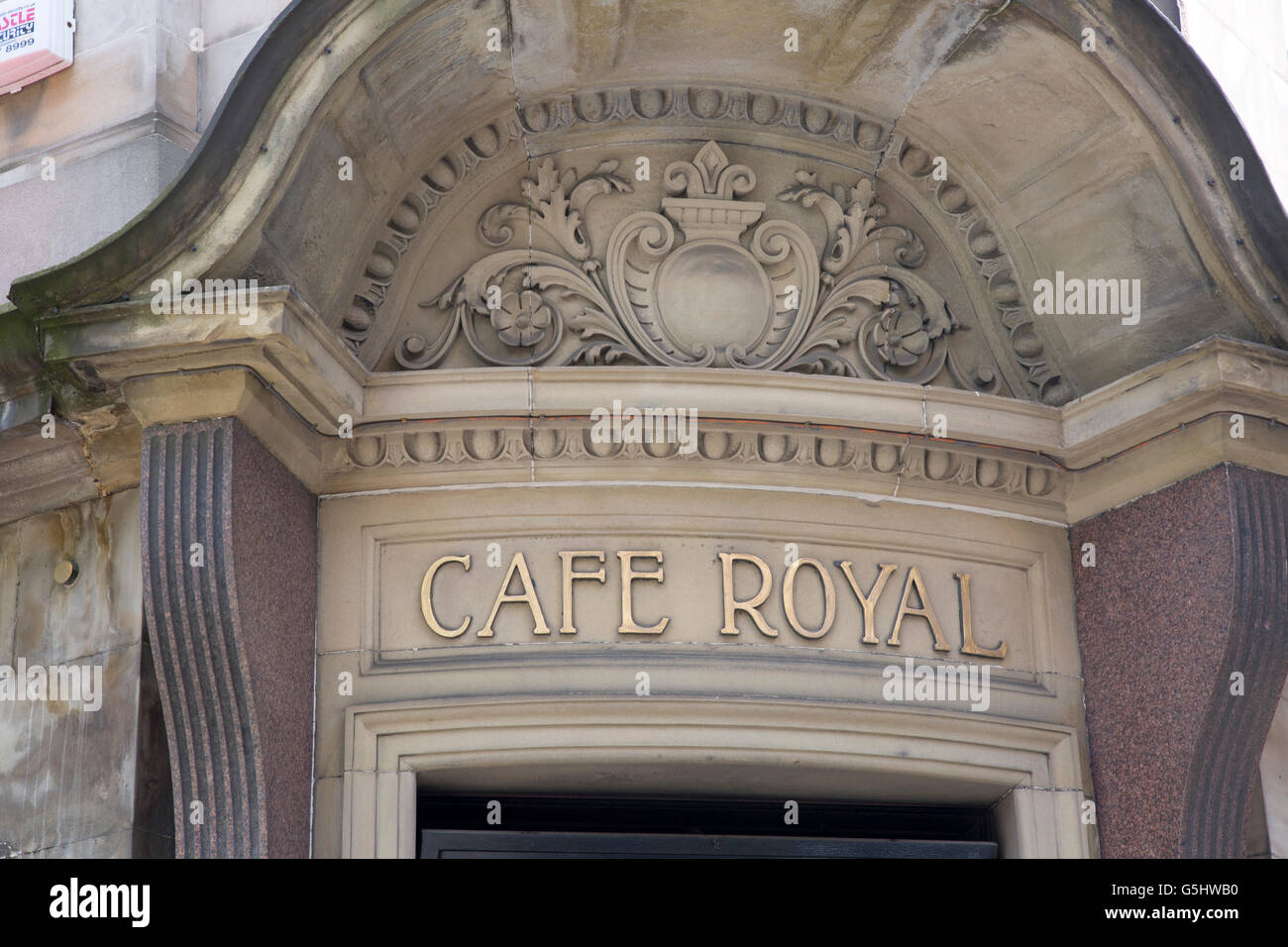 Cafe Royal Bar Sign; Edinburgh; Scotland; Europe Stock Photo - Alamy