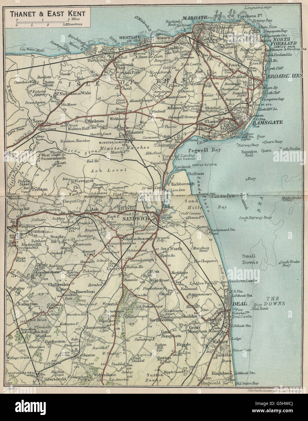 Isle of thanet map hi-res stock photography and images - Alamy