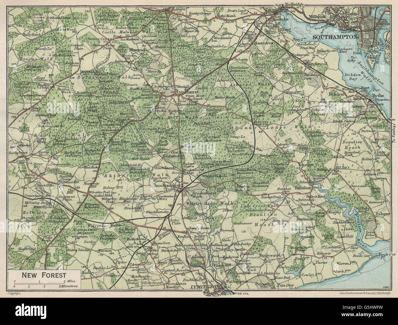 Map Of Lyndhurst High Resolution Stock Photography and Images - Alamy