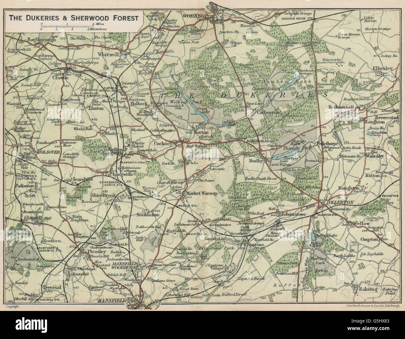 Sherwood forest map hi-res stock photography and images - Alamy