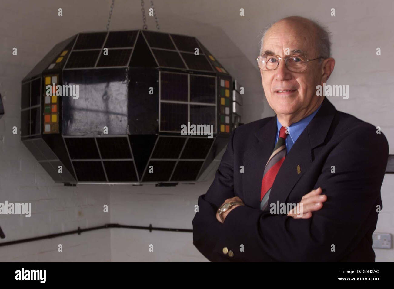 Isle of Wight rocket scientist Ray Wheeler with a full-size model of ...