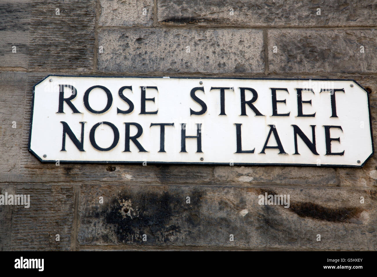 Rose Street Sign; Edinburgh; Scotland; Europe Stock Photo - Alamy