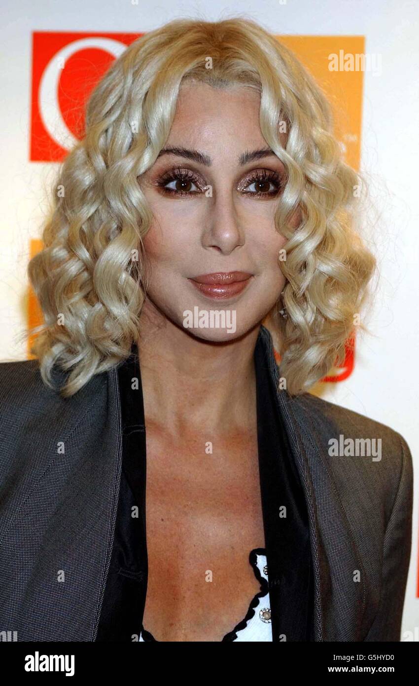 Cher arrives for the 2001 q magazine annual music awards hi-res stock ...