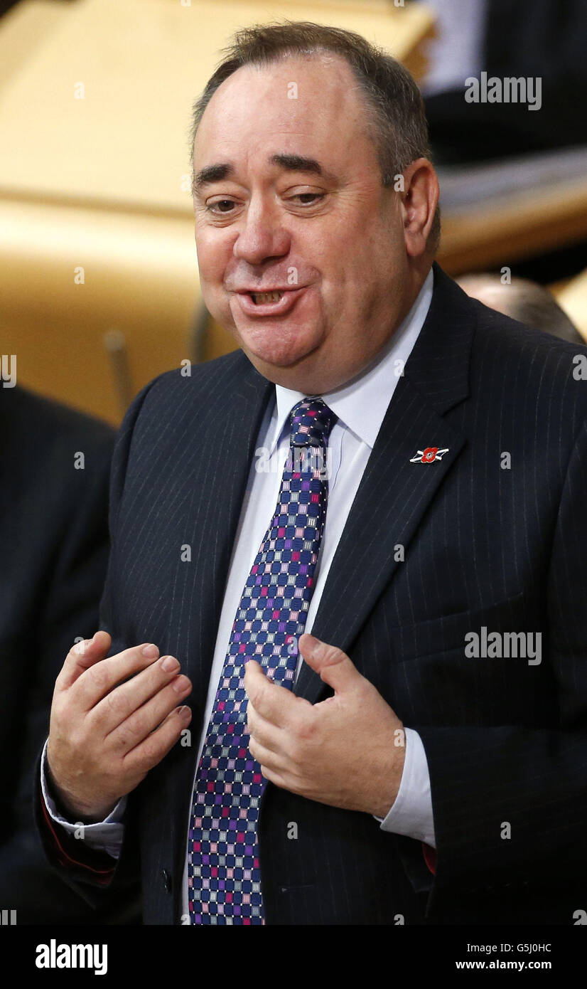 First Minister Alex Salmond during First Minister's Questions at the ...