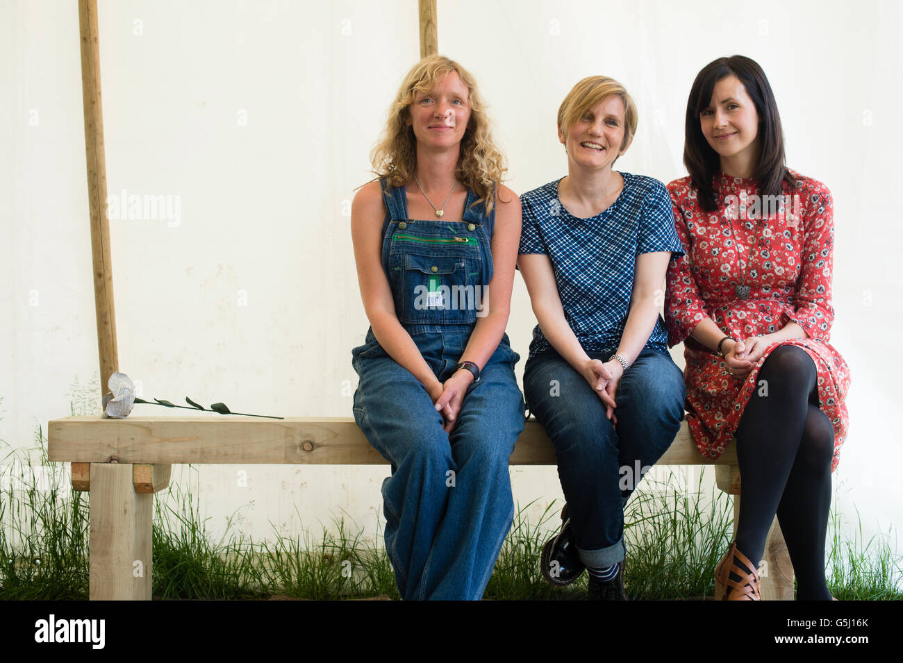 (L-R) Jenny Valentine, Hayley Long, Annabel Pitcher - three novelists ...