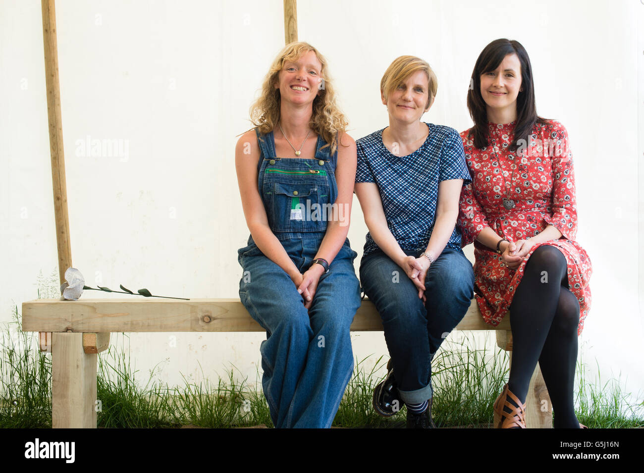 (L-R) Jenny Valentine, Hayley Long, Annabel Pitcher - three novelists ...