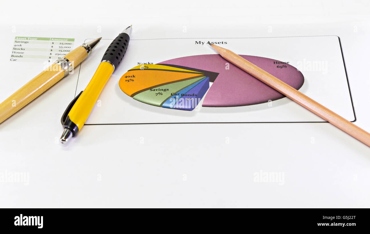 Business graph analysis report Stock Photo - Alamy