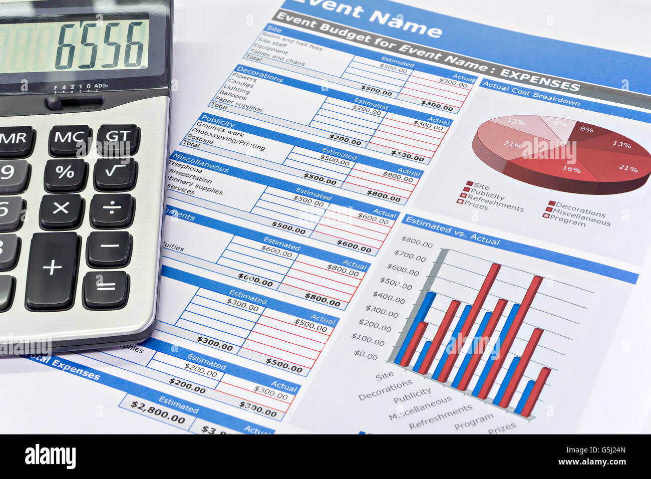 Business graph analysis report Stock Photo - Alamy