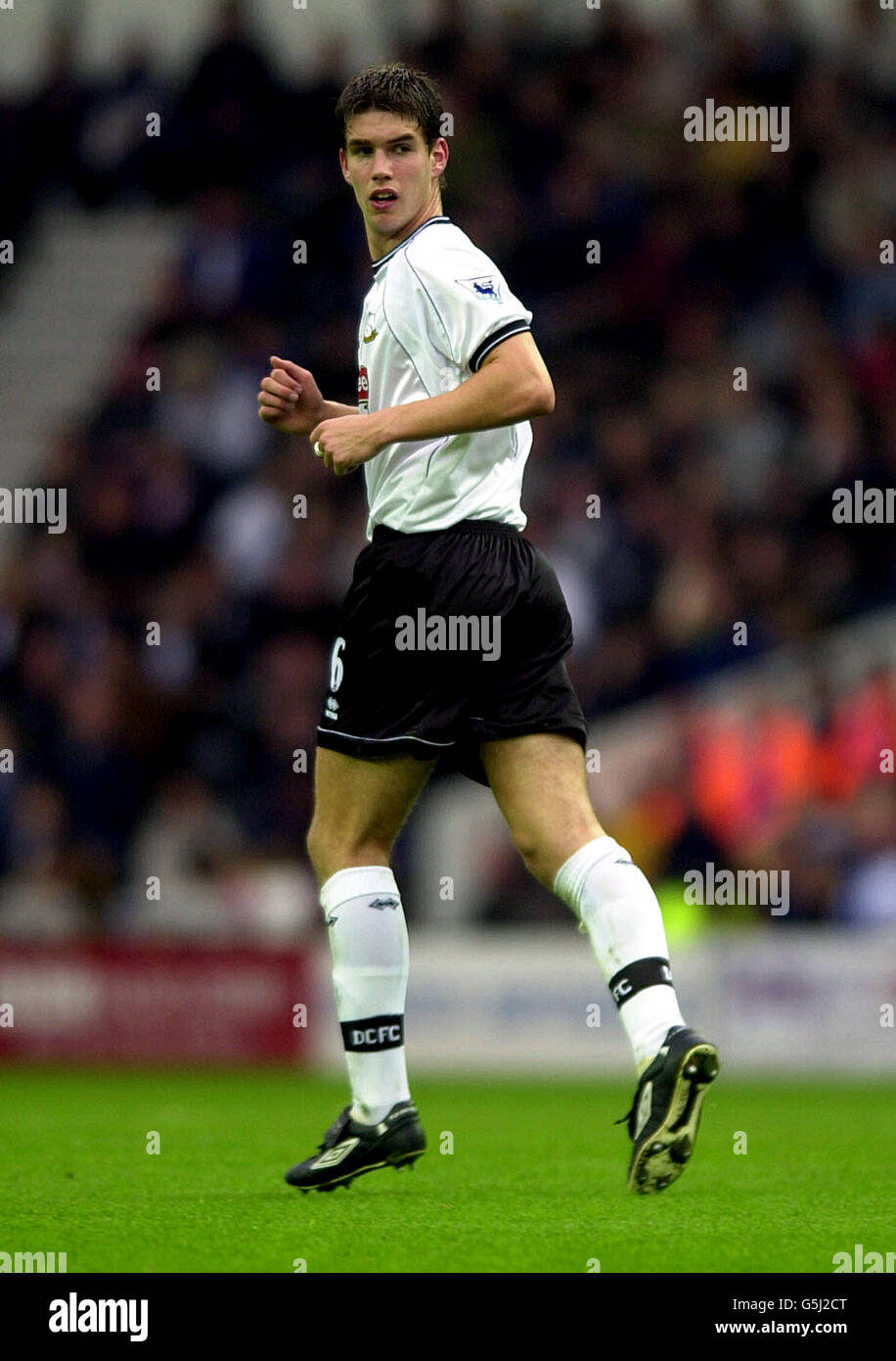 Derby County's - Chris Riggott during the Barclaycard Premiership clash ...