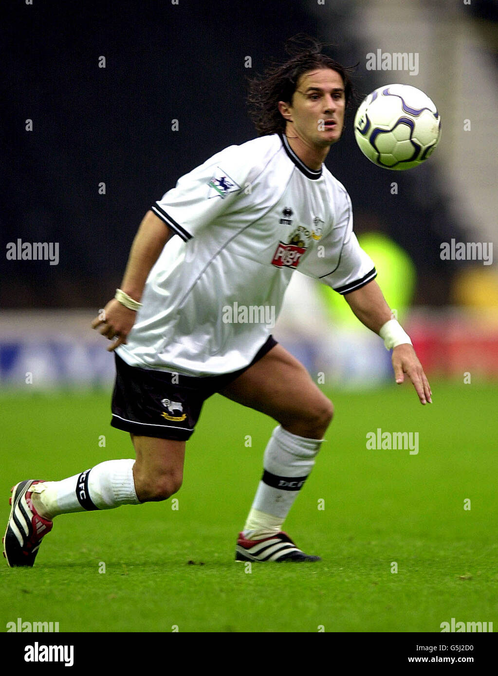 Derby County's Benito Carbone in action during the Barclaycard ...