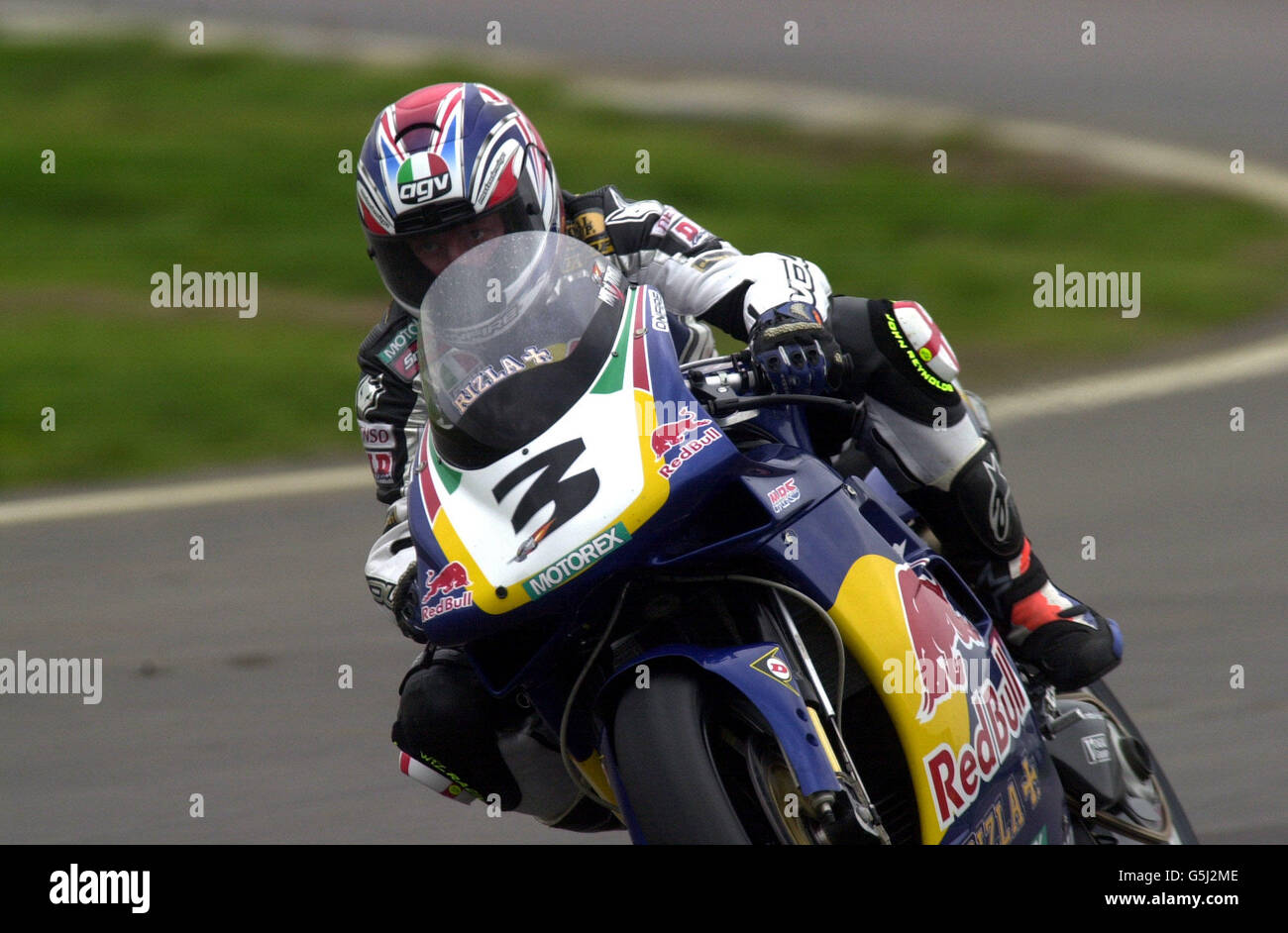 John Reynold's in the Rockingham British Superbike speedway ...