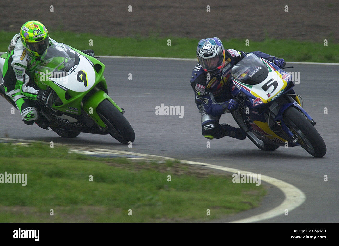 Michael Rutter (no 9) and Sean Emmett (no5) battle it out at the ...