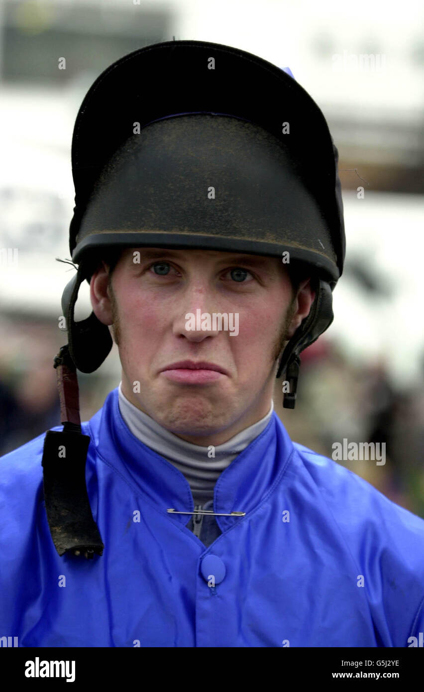 B.Gibson. Jockey Bruce Gibson at Wetherby Race Course Stock Photo - Alamy
