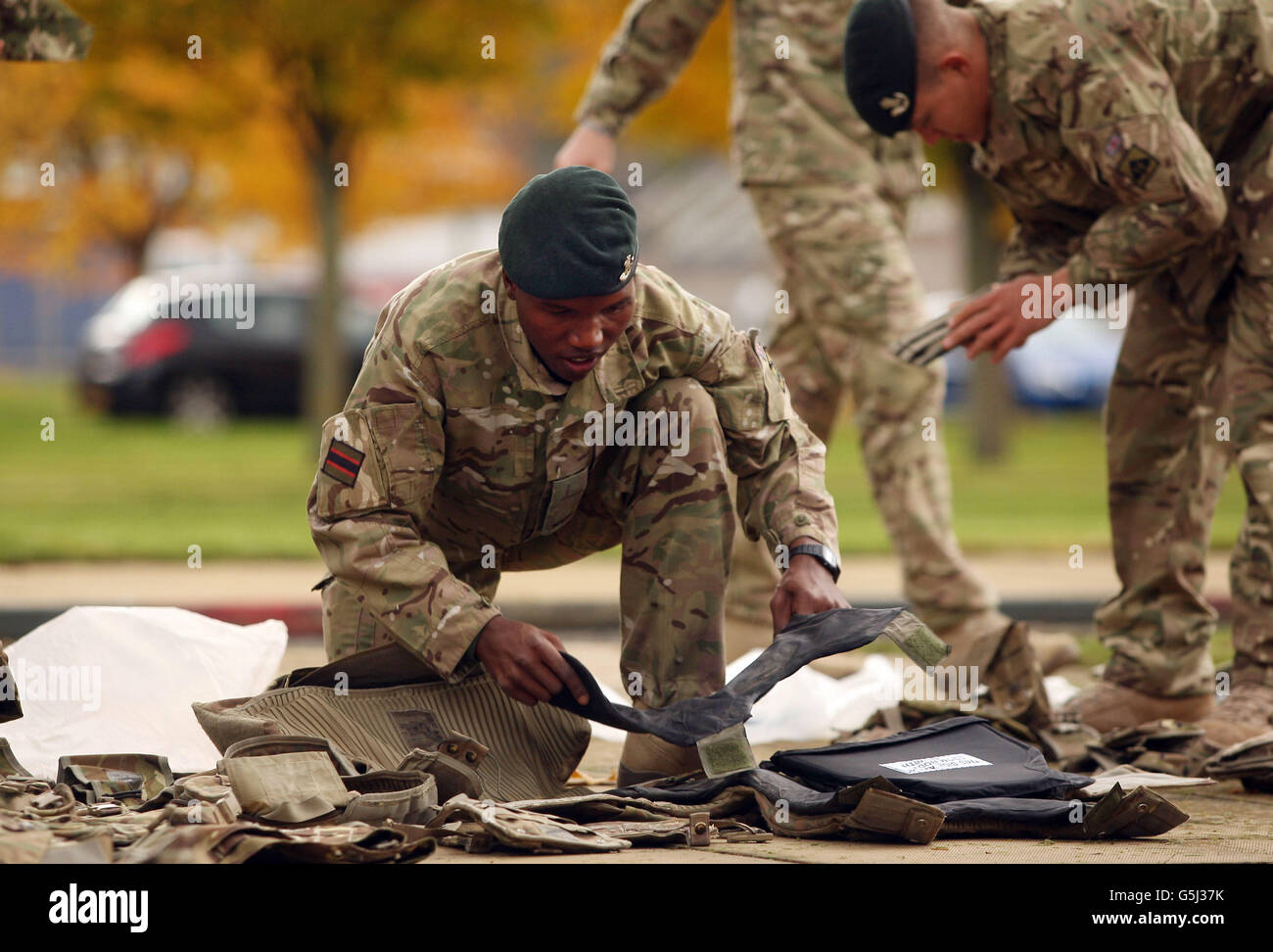 Soldiers from 3rd Battalion The Rifles return from Afghanistan Stock ...