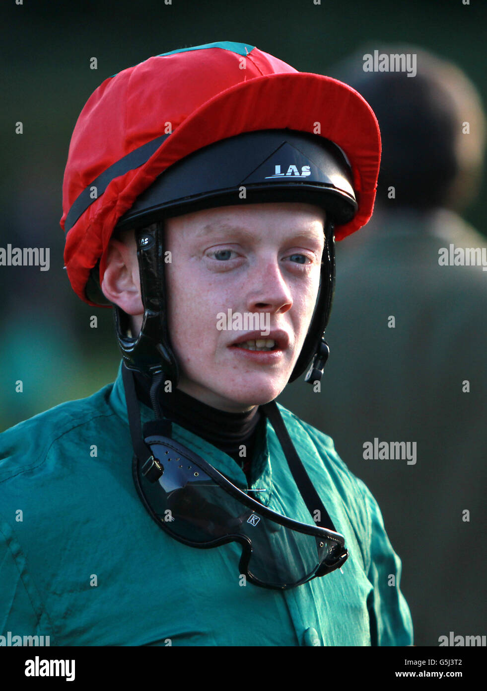 Jockey michael murphy nottingham racecourse hi-res stock photography ...